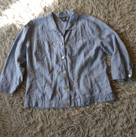Multiples | Tops | Multiples 0 Linen Button Down Shirt Jacket | Poshmark